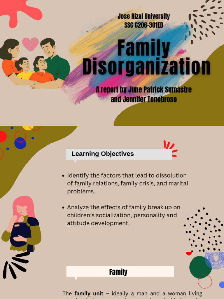 Family Disorganization Causes & Effects | PDF | Family | Marriage