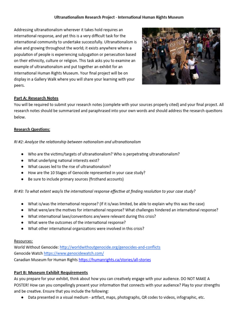 (Rutland) Ultranationalism Museum Exhibit Project | PDF | Creativity ...