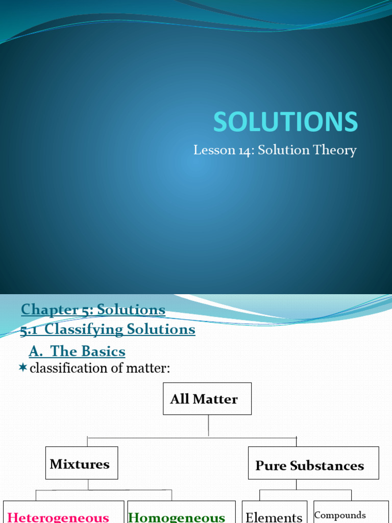 Unit 3 Solutions POWERPOINT 3 | PDF | Mixture | Aqueous Solution
