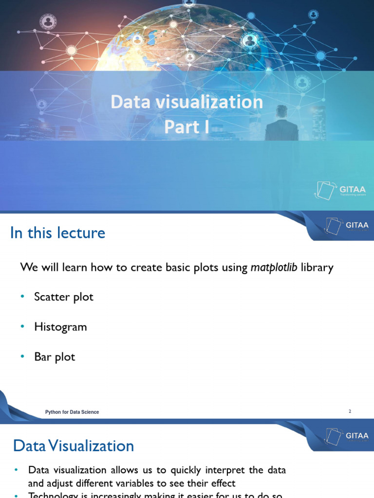Lec7 Data Visualization 1 | PDF | Histogram | Scatter Plot
