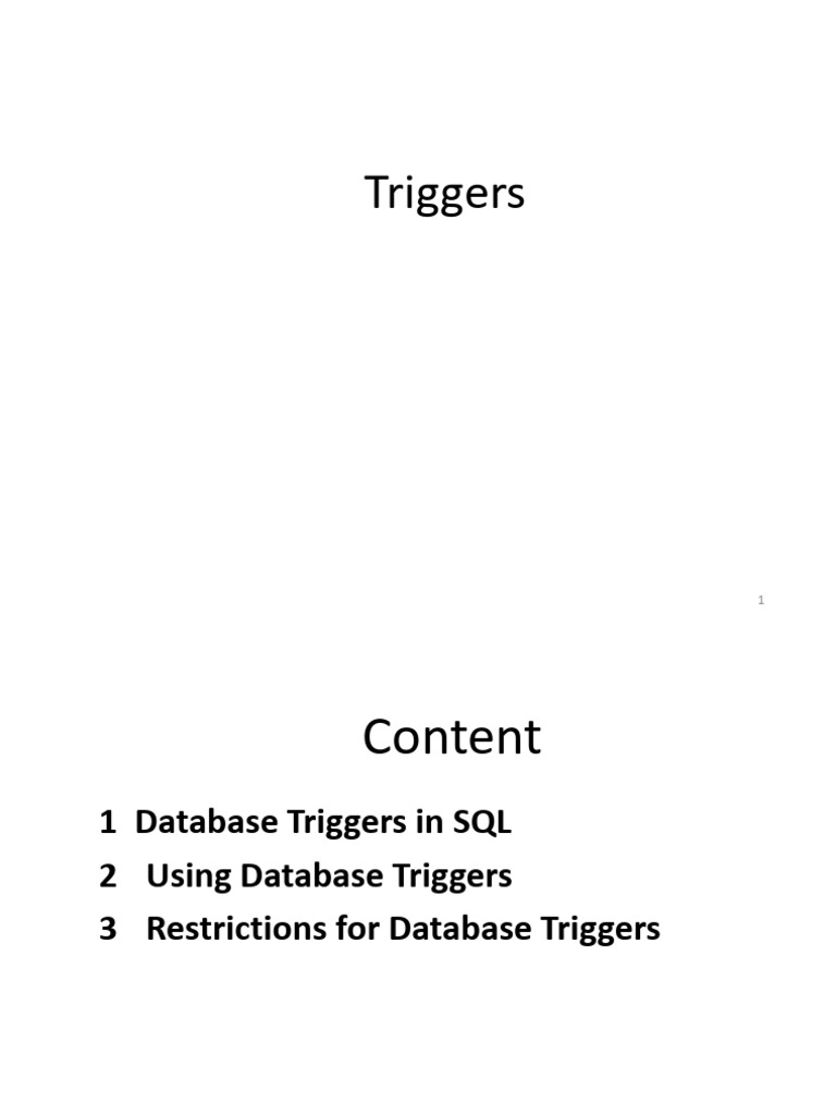 14 Triggers Pdf Databases Sql