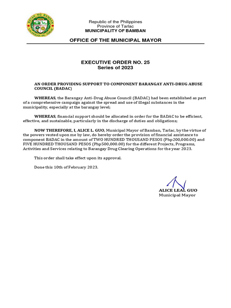 Eo Support To Badac | PDF