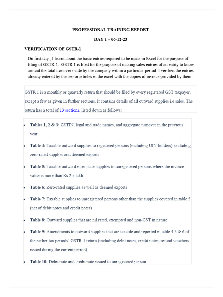 Professional Training Report | PDF | Auditor's Report | Limited Liability Partnership