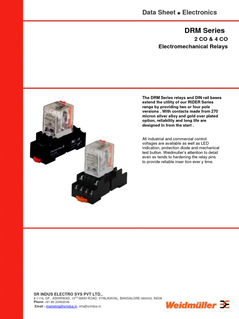 DRM New Series Relays | PDF | Relay | Alternating Current