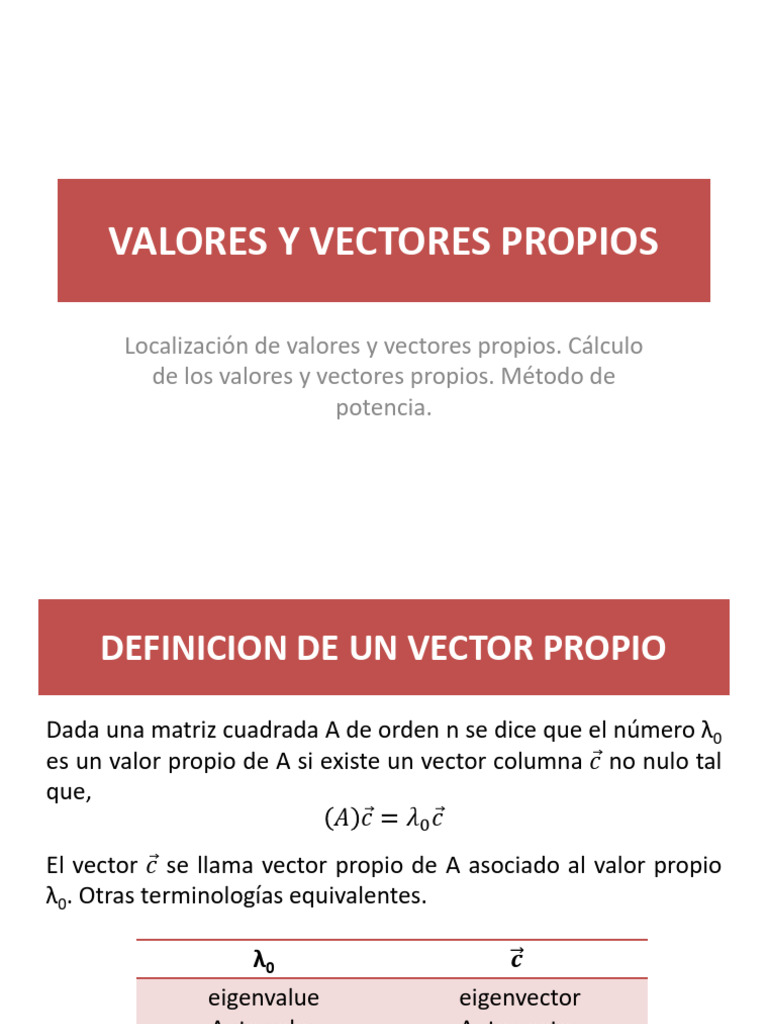 C13 Valores Vectores Propios | PDF | Valores propios y vectores propios | Matriz (Matemáticas)