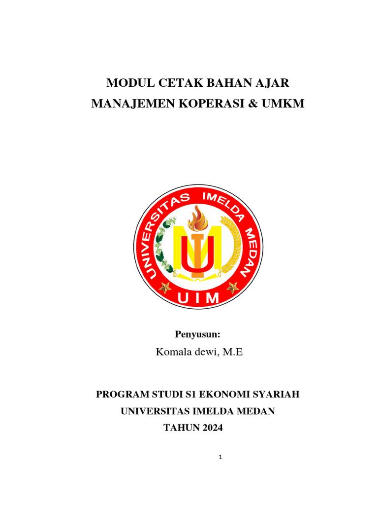 New 2024 Modul Manajemen Koperasi UMKM | PDF | Bisnis