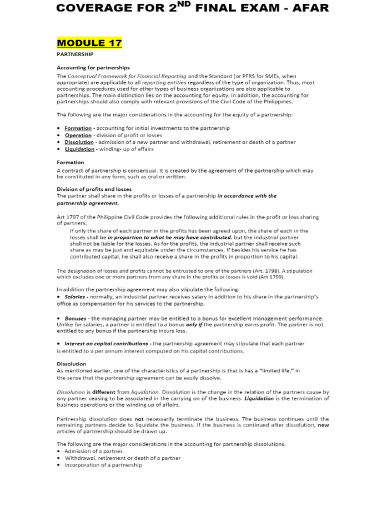 AFAR 2nd Finals FINAL 1 | PDF