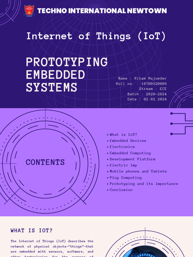 Prototyping Embedded Systems In Iot Pdf Embedded System Internet Of Things 7372
