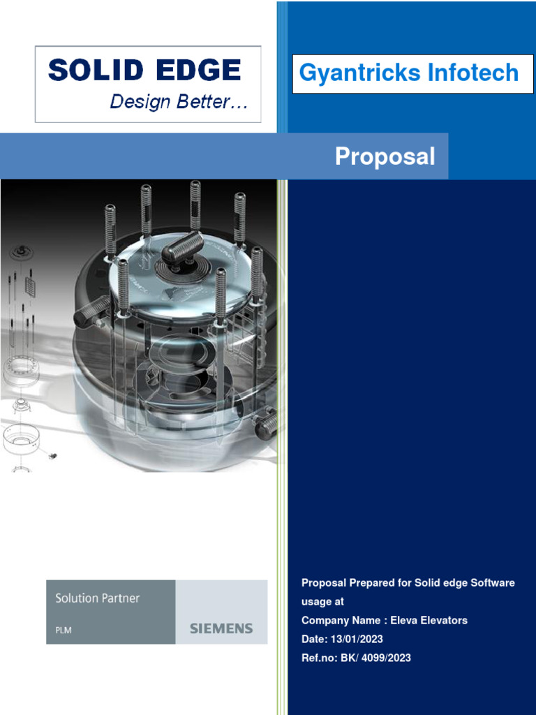 Proposal - For Eleva Elevators Solid Edge Subcrption Proposal | PDF | Computing | Computer Hardware
