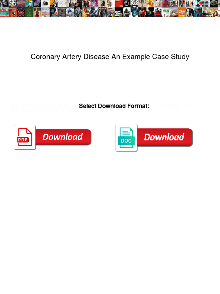Coronary Artery Disease An Example Case Study | PDF | Coronary Artery ...