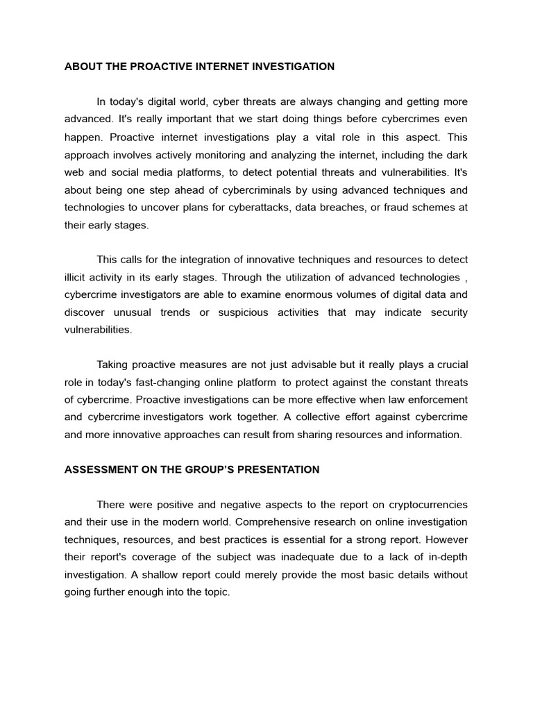 Proactive Internet Investigation Guide | PDF | Cybercrime | Computer ...