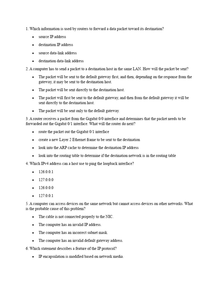 Packet Tracer Module 8-10 No Answer | PDF | Computer Network | Router ...