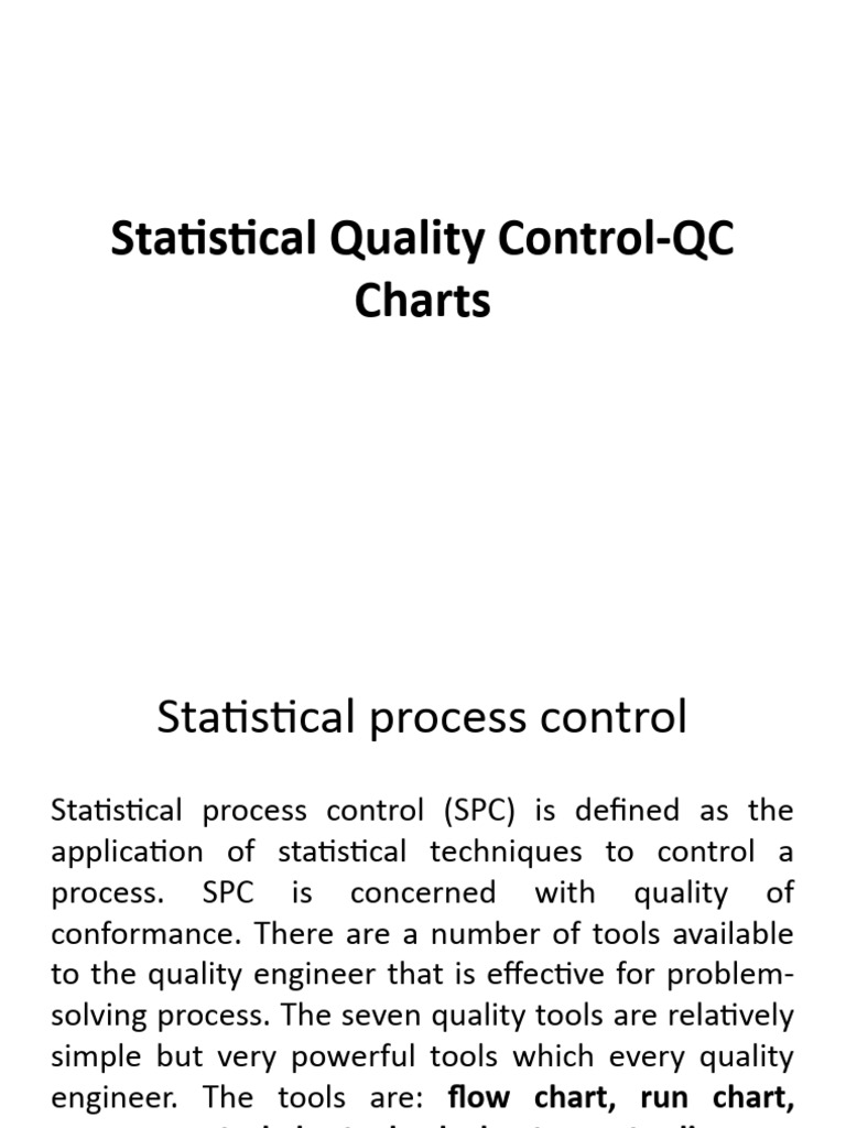 Statistical Quality Control Tools | PDF