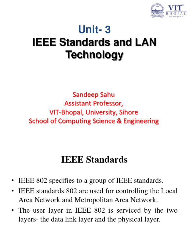 Unit-3 IEEE Standards and LAN Technologies | PDF | Ethernet | Computer Network