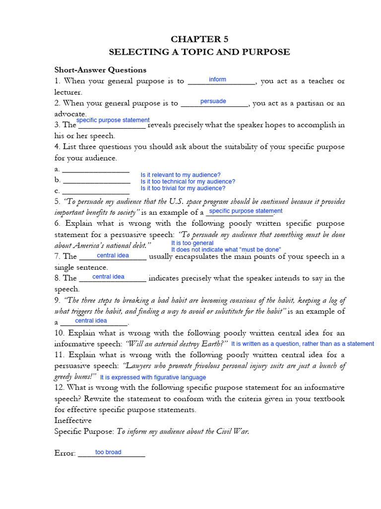 Chapter 5 - Exercises (Ko Quiz) | PDF | Human Communication