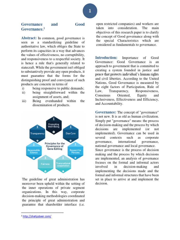 Good Governance | PDF | Governance | Good Governance