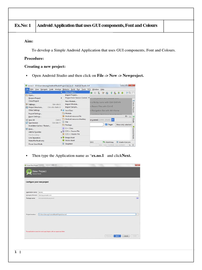 Mobile Computing LAB Record | PDF | Android (Operating System) | Application Software