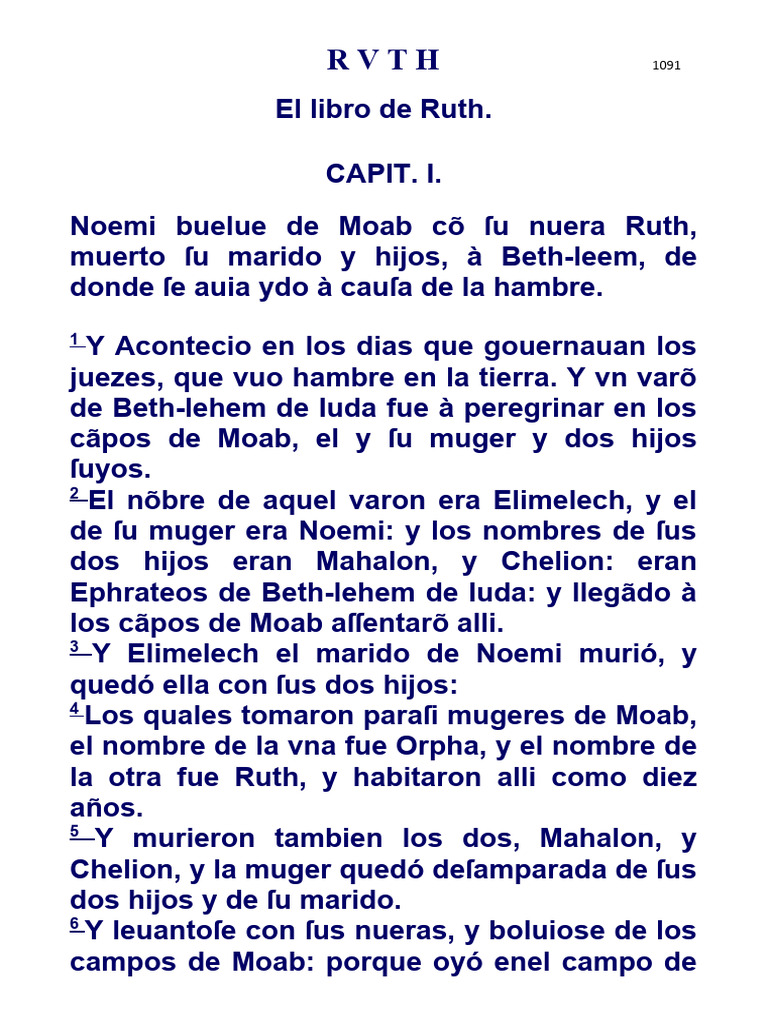 Historia de Ruth en la Biblia | PDF | Noemí (figura bíblica) | Libro de rut