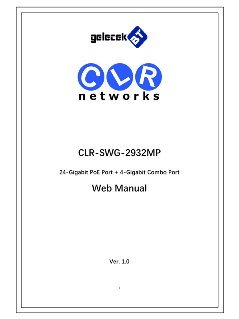 CLR-SWG-2932MP 24 Port 10/100/1000M Gigabit RJ45 POE Ve 4 Port SFP/RJ45 ...