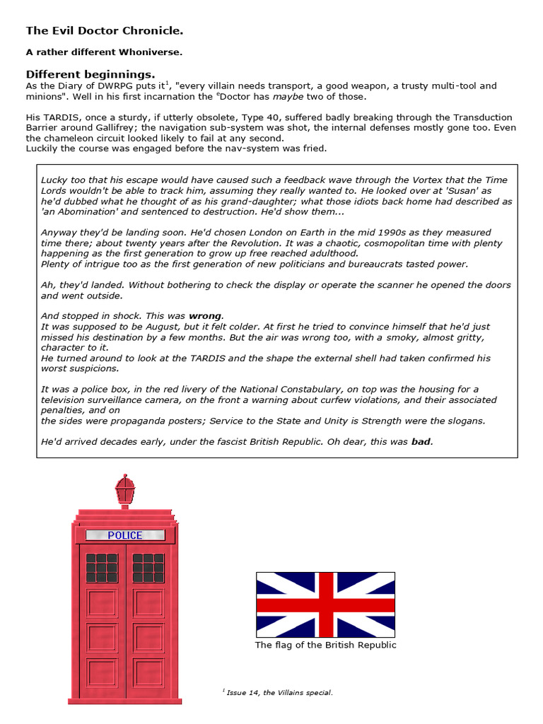 Evil Doctor Chronicle - Part 1 | PDF | The Doctor (Doctor Who)
