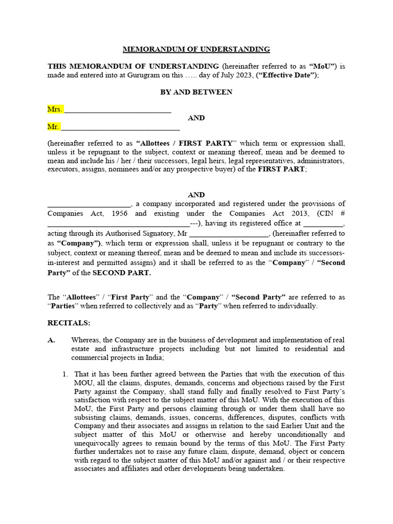 Memorandum of Understanding This Memorandum of Understanding ...