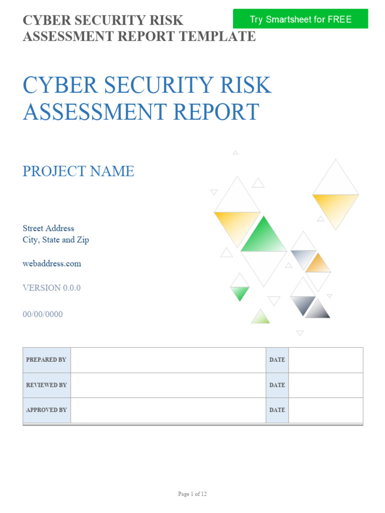 IC Cyber Security Risk Assessment Report 11680 WORD | PDF | Risk | Risk ...