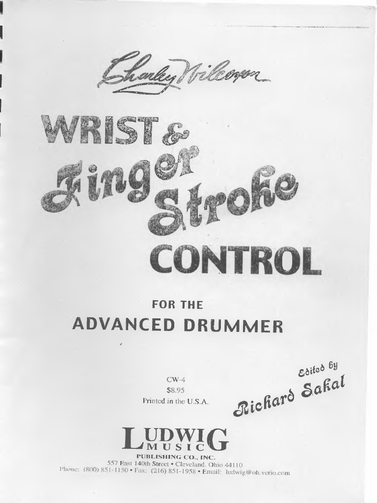 Charles Wilcoxon - Wrist and Finger Stroke Control | PDF