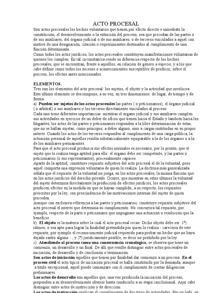 Acto Procesal | PDF | Ley procesal | Demanda judicial