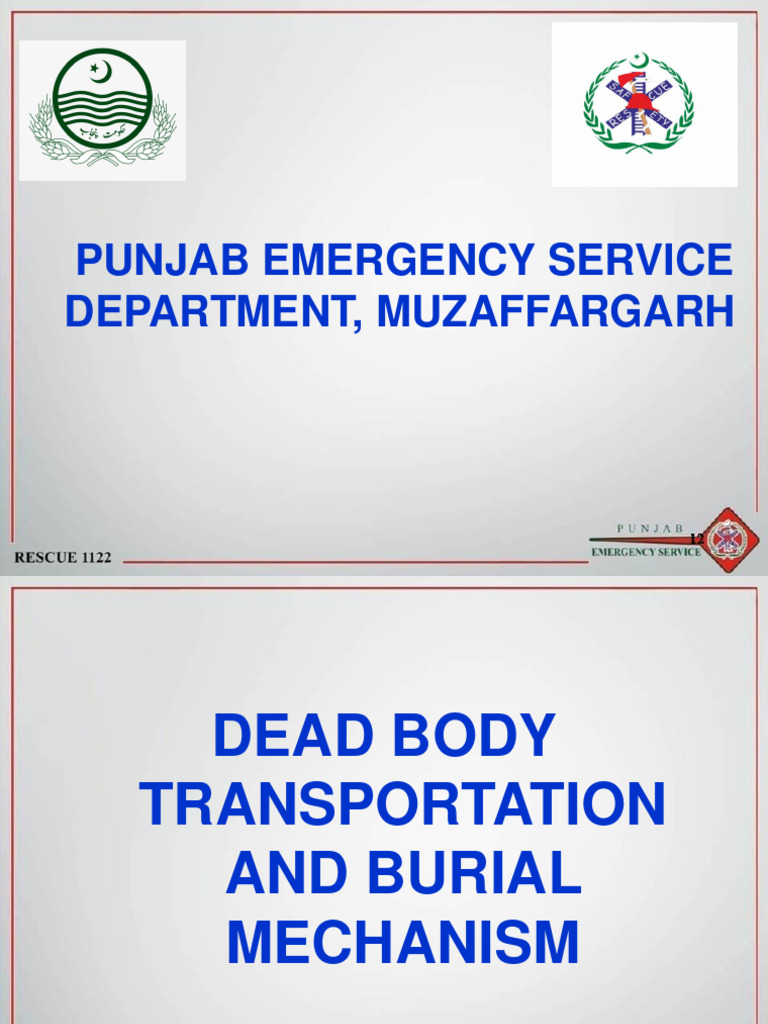 Dead Body Transportation Protocols | PDF | Burial | Cemetery