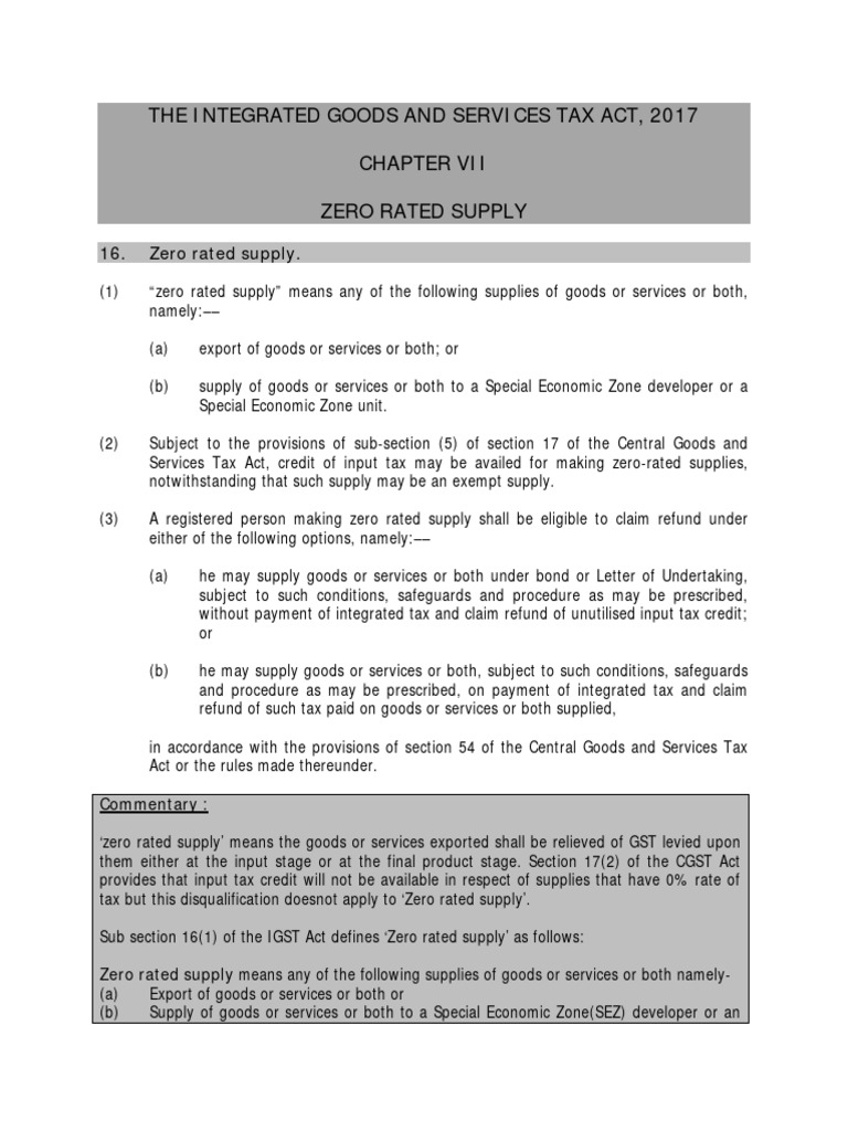 Chapter12 - VII - PDF Zero Rated Supply | PDF | Taxes | Value Added Tax