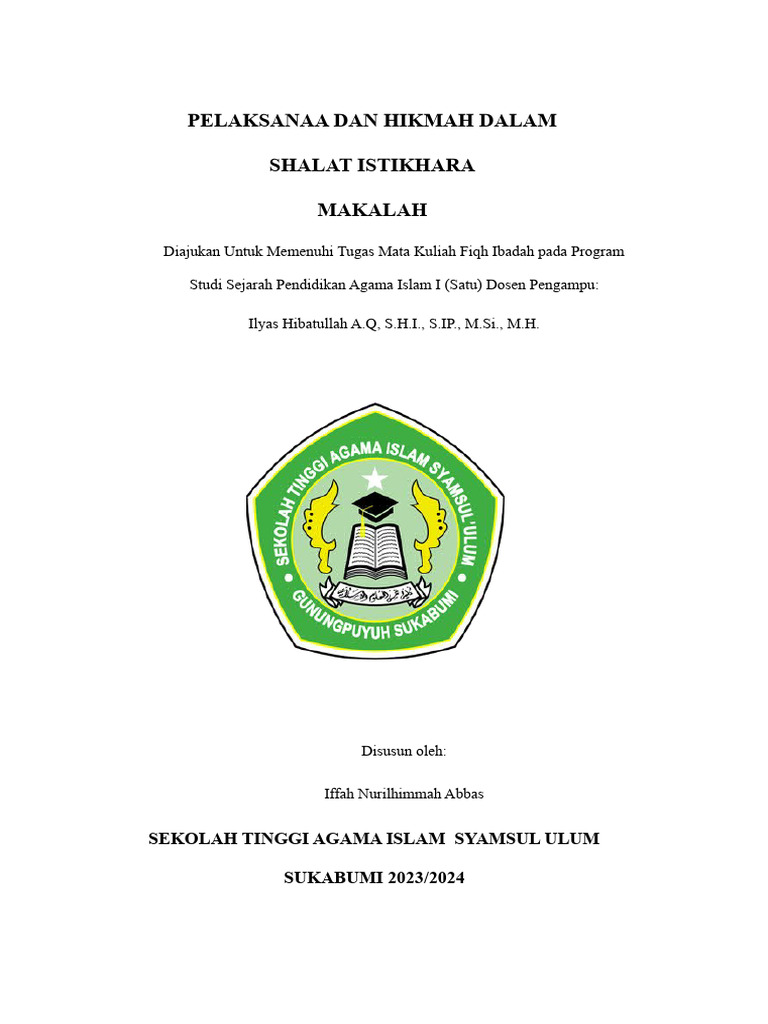 Fiqh Ibadah Iffah | PDF