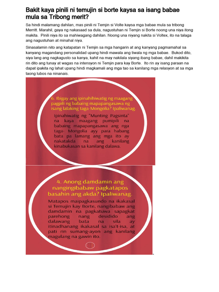 Munting Pagsinta | PDF