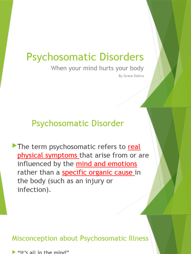 Understanding Psychosomatic Disorders | PDF | Self-Improvement ...