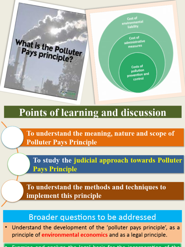 Polluter Pays Principle | PDF | Environmental Law | Damages