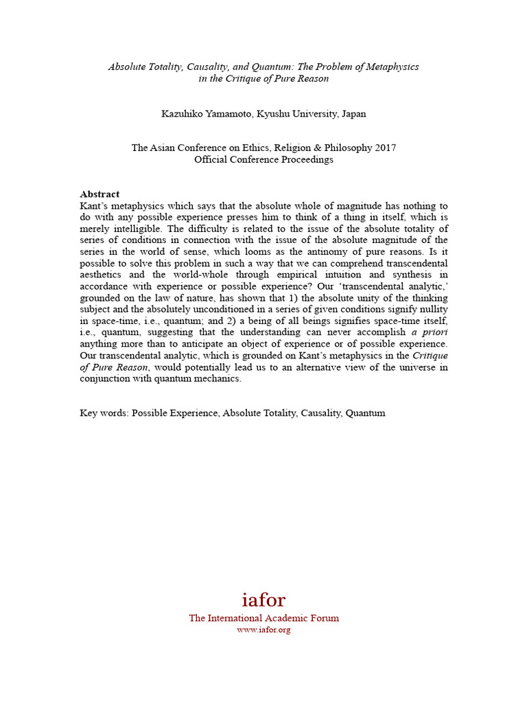 Acerp2017 34442 | PDF | A Priori And A Posteriori | Immanuel Kant