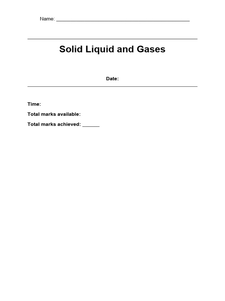 Solid Liquid and Gases | Download Free PDF | Gases | Pressure