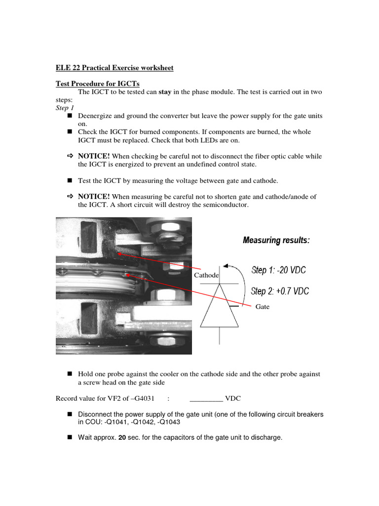 IGCT Testing and Phase Module Removal Guide | PDF | Power Supply | Anode