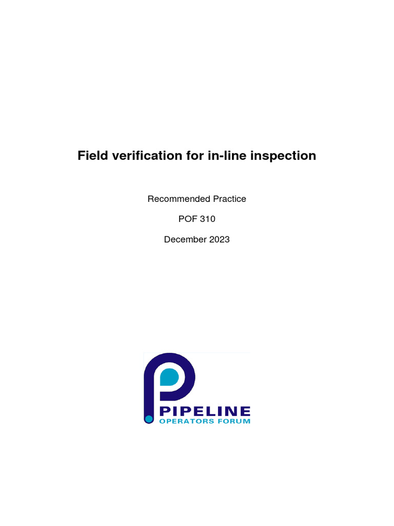 POF 310 Field Verification For in Line Inspection 1707929297 | PDF ...