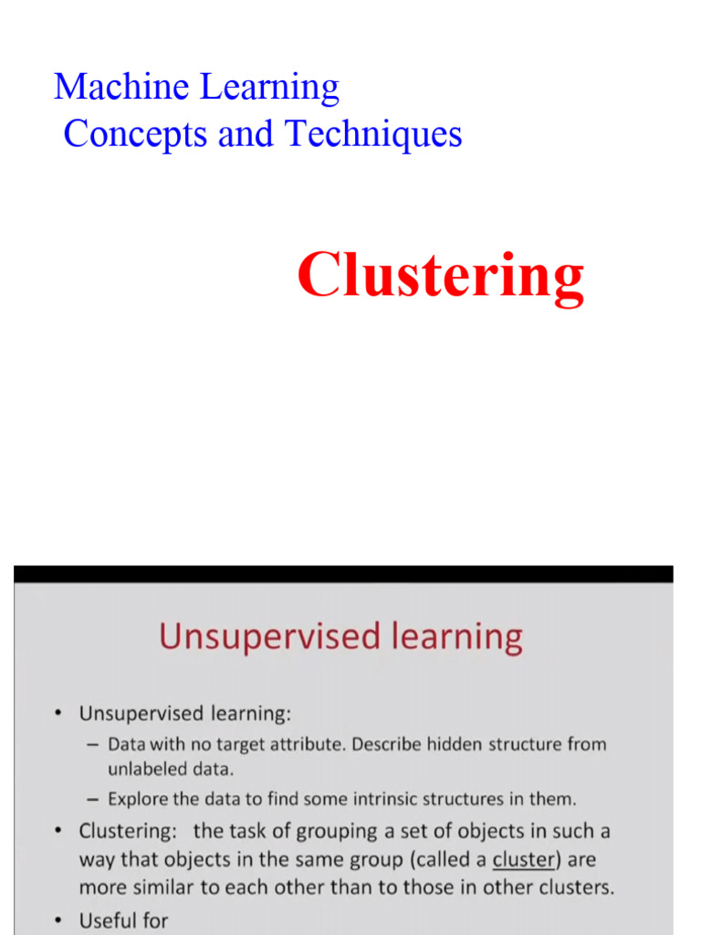 Clustering | PDF | Cluster Analysis | Applied Mathematics