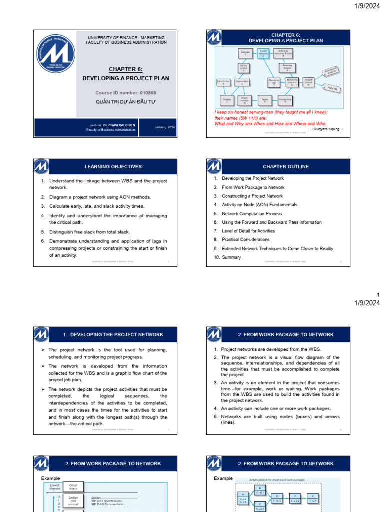 QLDA - Chapter 6-Developing A Project Plan | PDF | Computing