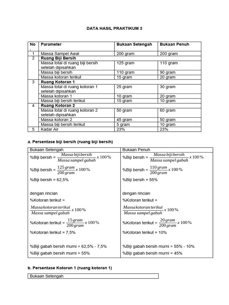 Master - DHP Pembersihan Dan Sortasi A2 UB Malang | PDF