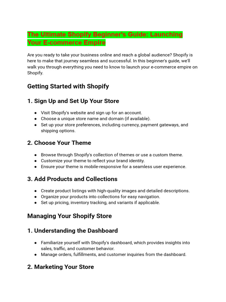 Shopify Course | PDF | E Commerce | Consumer Behaviour