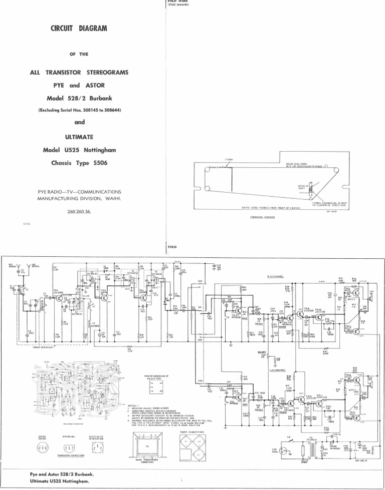 Ultimate U525 Nottingham and Pye and Astor 528-2 Burbank Transistor Stereogram | PDF