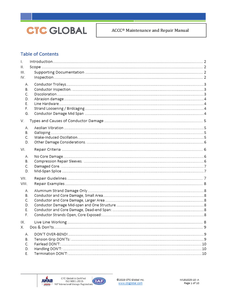 Maintenance and Repair Manual | PDF | Electrical Conductor | Electrical ...