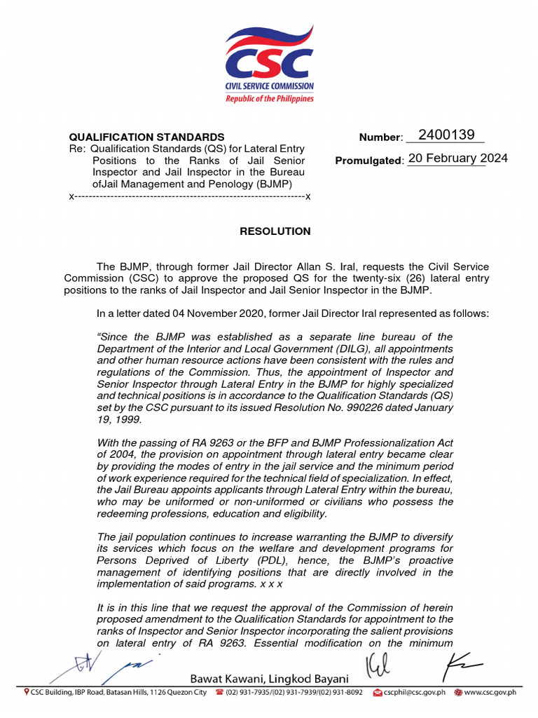 QS BJMP Lateral Entry 26 Positions | PDF | Dietitian | Dentistry