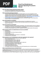 Restaurant Standard Operating Procedure | PDF | Wellness