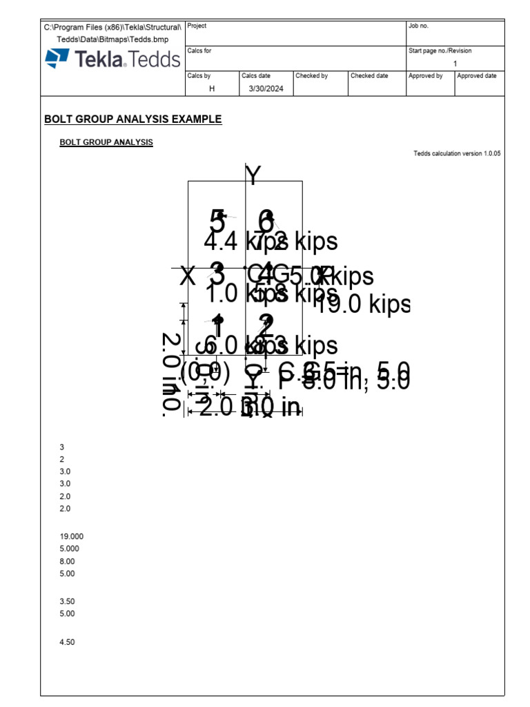 Bolt Group Analysis Example | Download Free PDF | Geometry
