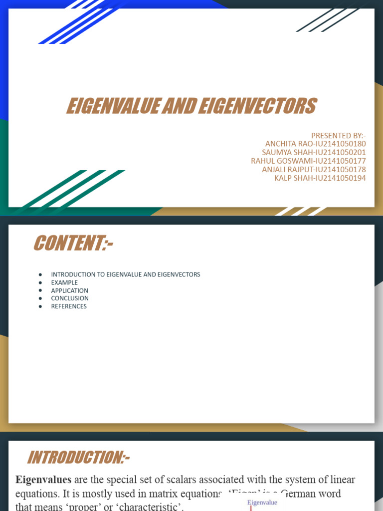 Eigen Value and Eigen Vectors | PDF | Eigenvalues And Eigenvectors | Matrix (Mathematics)