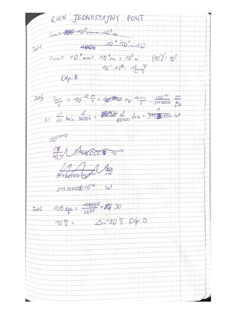 Ruch Jednostajny Powt | PDF