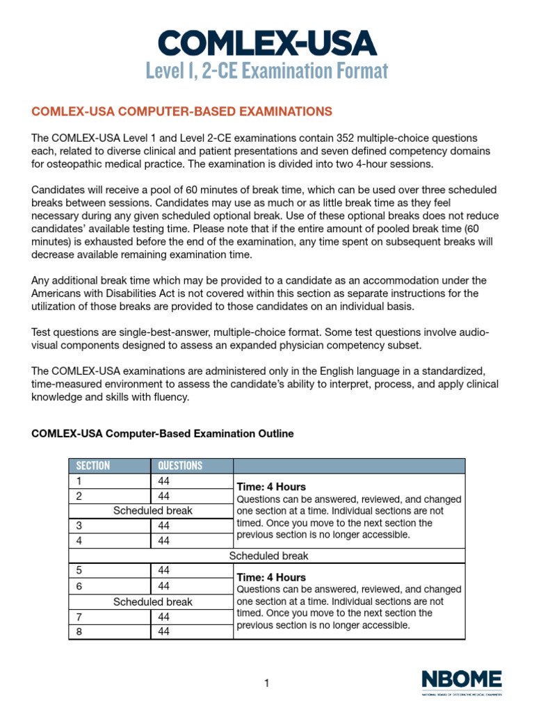 Level 1 and 2 Exam Format | PDF | Health Care